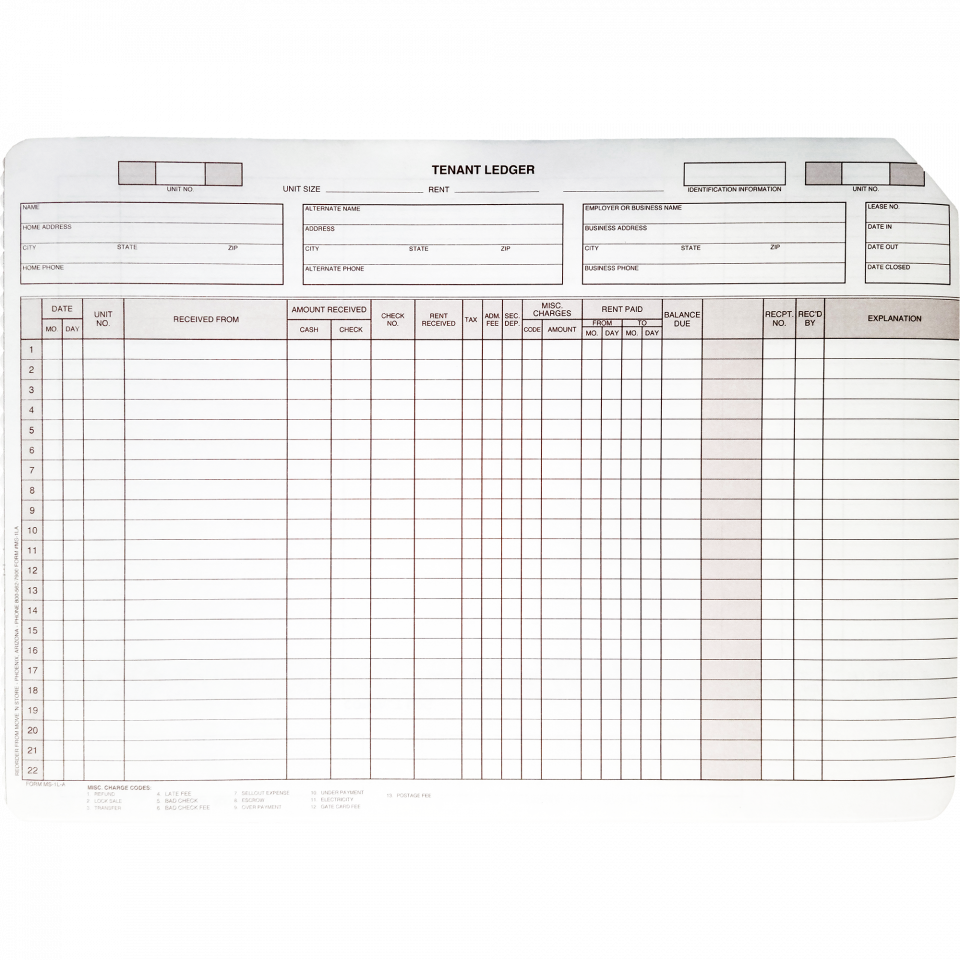 Www movenstore Tenant Ledger Card II